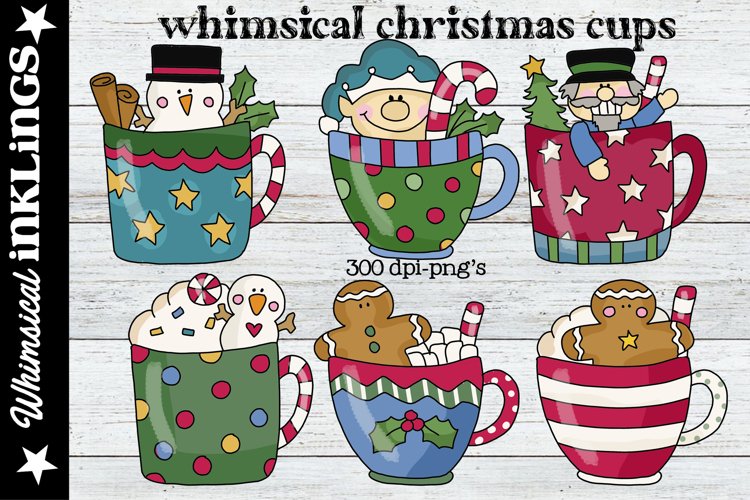 Whimsical Christmas Cup Clipart