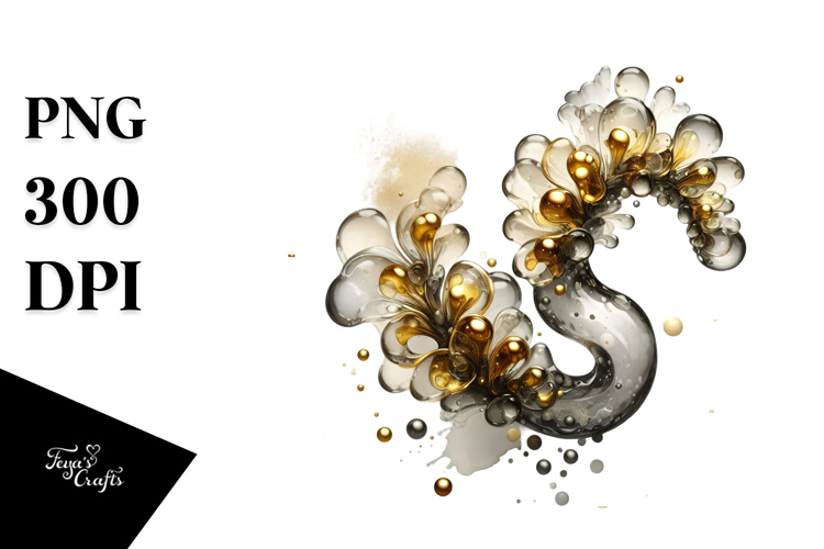 Glossy Snapdragon with Golden Insertions PNG