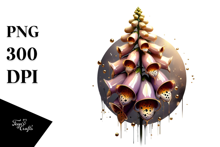 Abstract Foxglove Splash PNG