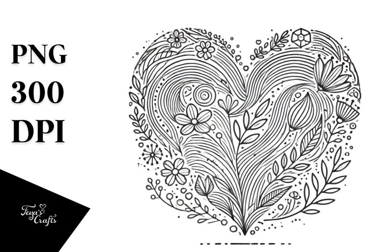 Lineart Heart PNG