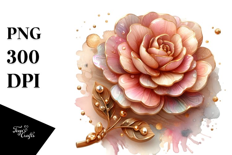 Glossy Golden Carnation Design