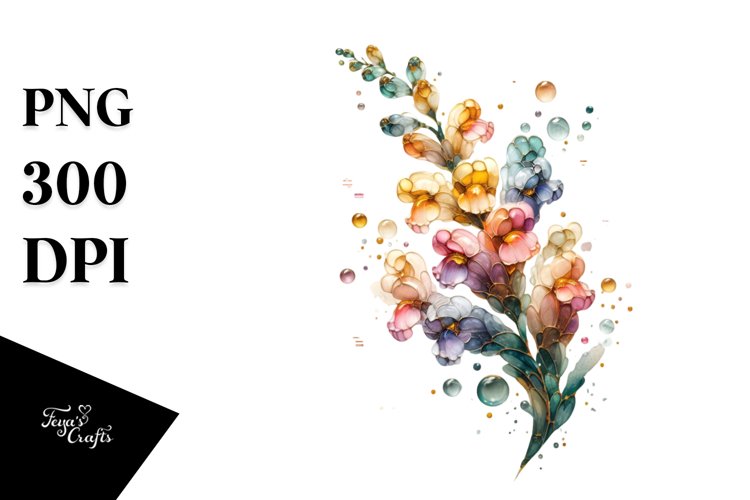 Golden Snapdragon Watercolor