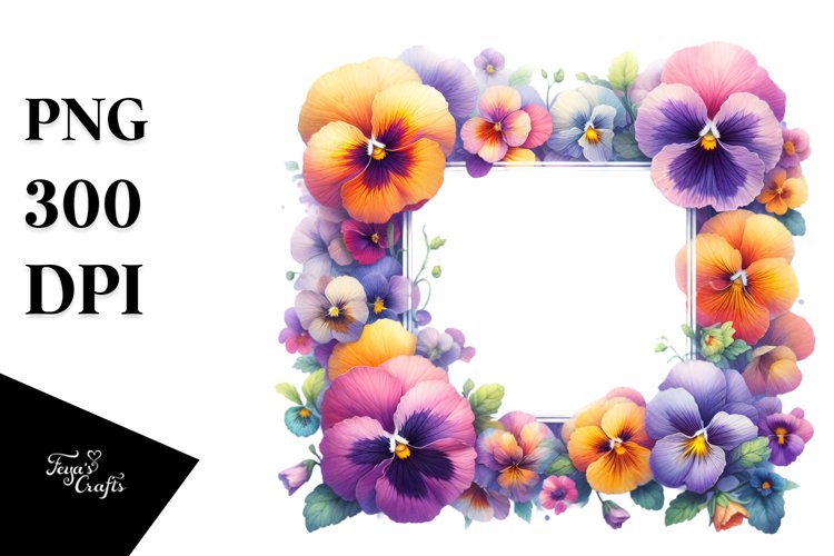 Vibrant Colorful Watercolor Frame | Clipart