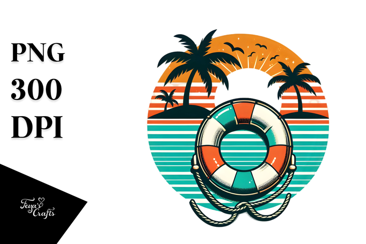 Retro Tropical Beachbuoy, 20 oz Tumbler