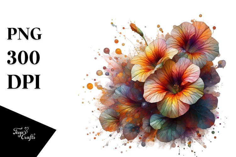 Nasturtium Detailed | Sublimation Clipart