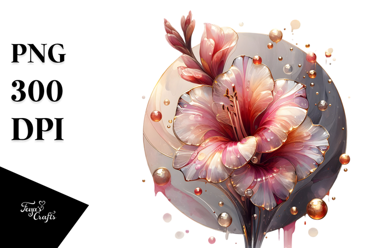 Abstract Gladiolus, PNG