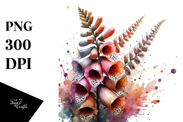 Abstract Artistic Foxglove Splash