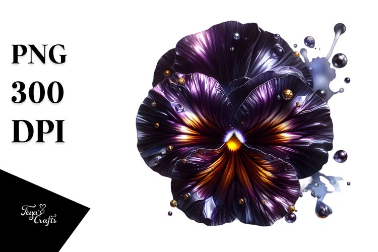 Shiny Pansy Splash Clipart