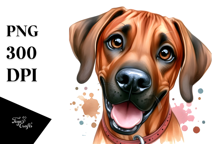 Happy Rhodesian Ridgeback, PNG