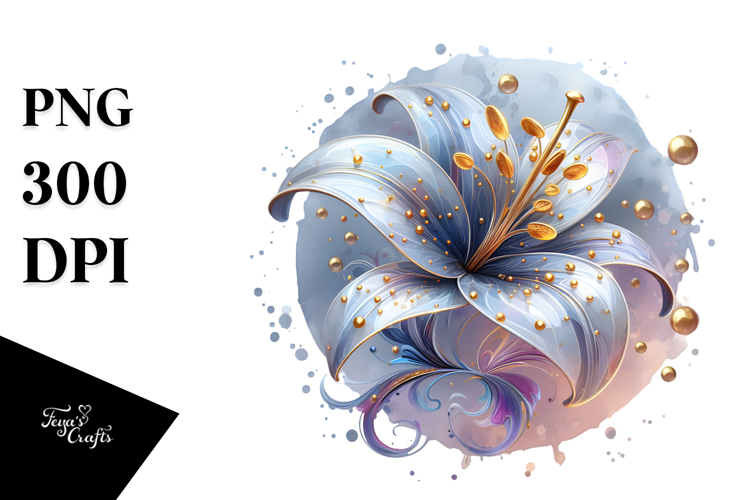 Glossy Lily Splash PNG