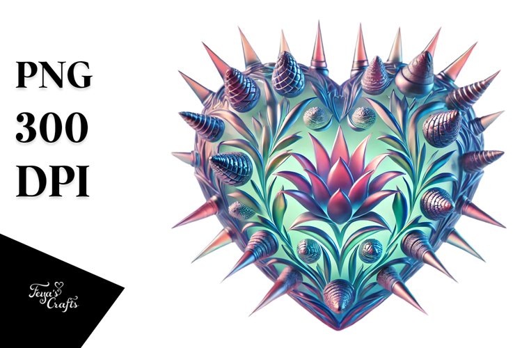 Heart with Spikes, PNG