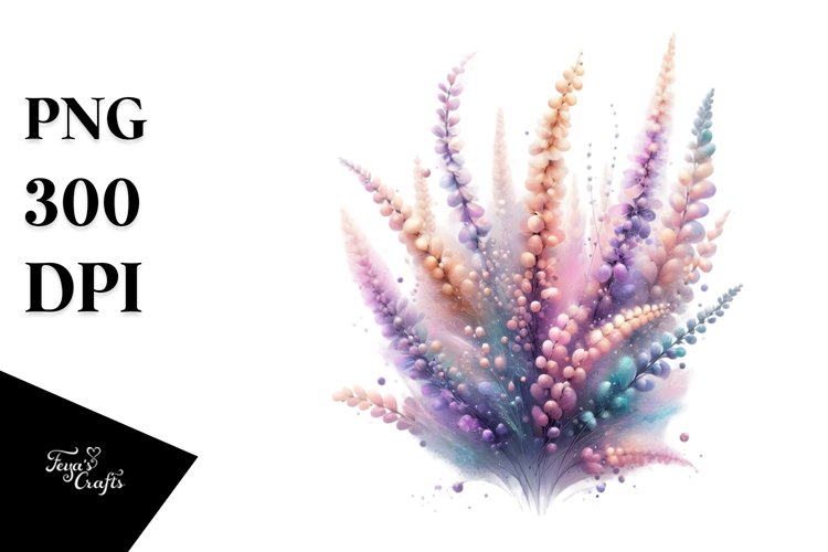 Abstract Shiny Heather Watercolor Splash