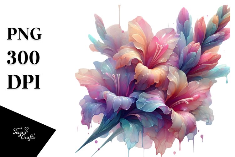 Abstract Gladiolus -Like Material PNG