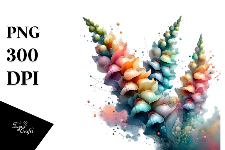 Abstract Vibrant Snapdragon, Transparent PNG