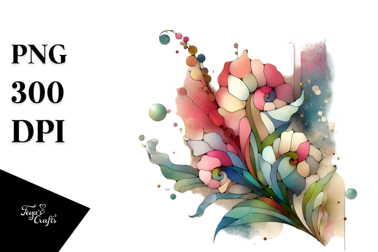 Abstract Stained Snapdragon, PNG