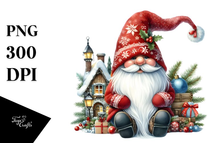 Detailed Christmas Gnome PNG