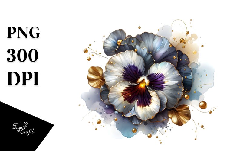 Shiny Pansy Splash Clipart