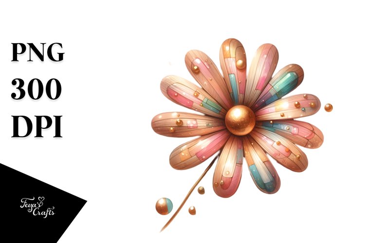 Watercolor Splash Daisy | Clipart