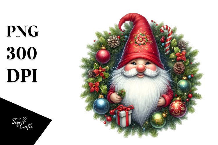 Detailed Christmas Gnome PNG