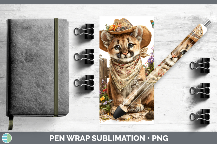 Wild Cats Bandana Summer Puma Concolor Pen Wrap Sublimation