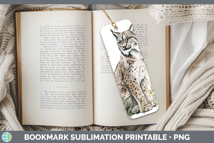 Wild Cats Canada Lynx Bookmark Sublimation Printable Designs