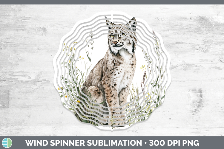 Wild Cats Canada Lynx Wind Spinner Sublimation Spinner Desig