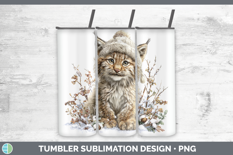 Canada Lynx Wild Cats Winter Knit Hat Tumbler Sublimation De