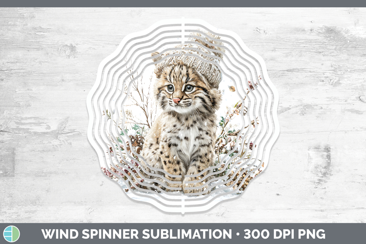 Geoffroys Cat Wild Cats Winter Knit Hat Wind Spinner Sublima