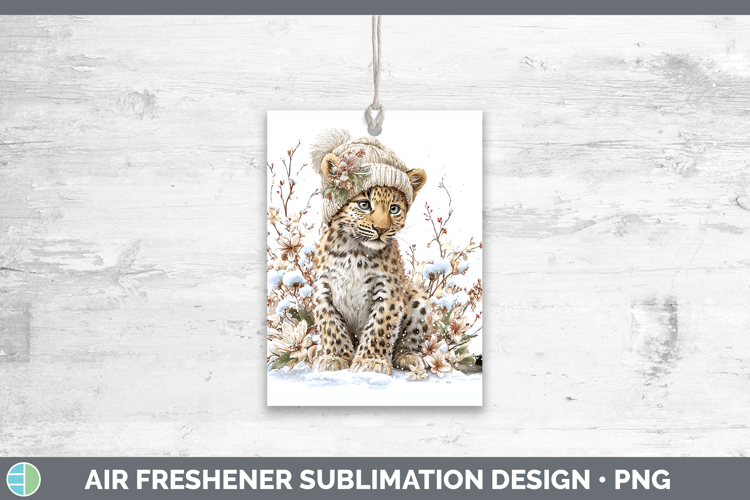 Leopard Wild Cats Winter Knit Hat Air Freshener Sublimation