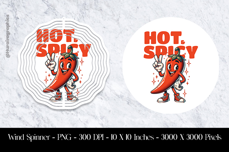 Hot Spicy Wind Spinner Sublimation (5870905)