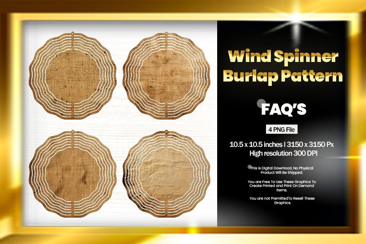 Pattern Wind Spinner Sublimation Design - 04 (4635858)