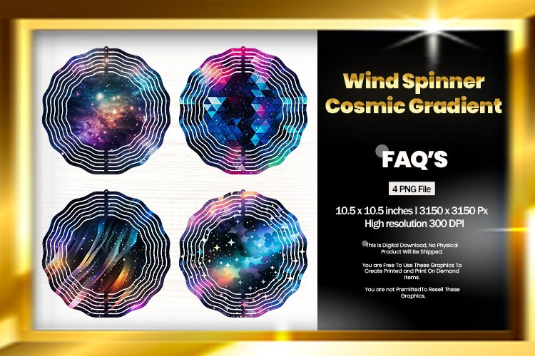 Gradient Wind Spinner Sublimation Design - 04 Variations