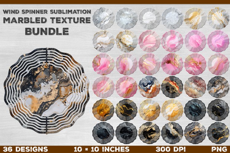 Stone Marbled Texture Wind Spinner Sublimation Designs