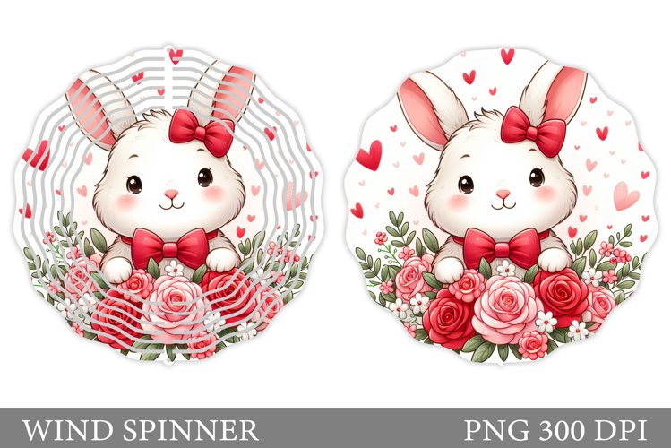 Valentines Bunny Wind Spinner. Valentine Wind (5140088)