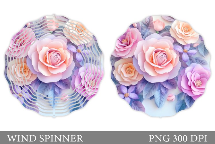 Roses Wind Spinner Sublimation. Floral Wind (5214509)