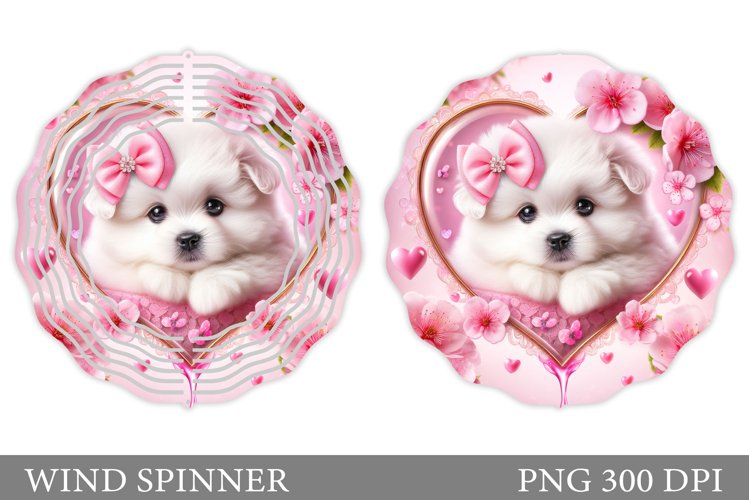 Cute Dog Wind Spinner Design. Dog Flowers Wind (5059895)