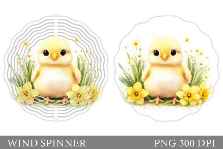 Cute Chick Wind Spinner. Chick Flowers Wind Spinner Design
