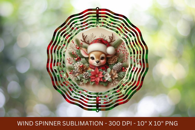 reindeer christmas wind spinner png sublimation (4848135)