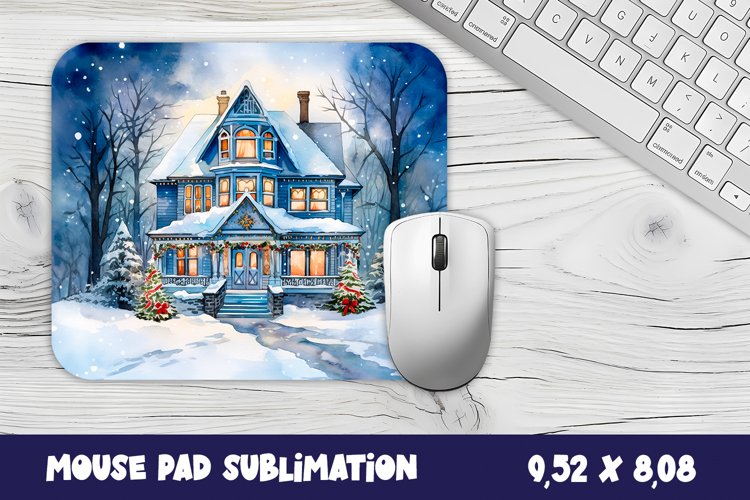 Christmas mouse pad winter/village sublimation (2839045)