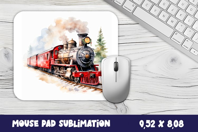 Old Train Watercolor mouse pad / sublimation (2844565)
