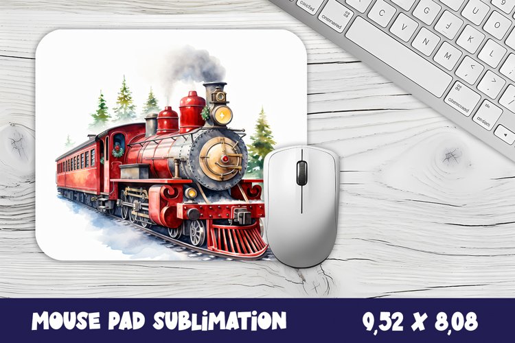 Old Train Watercolor mouse pad / sublimation (2844570)