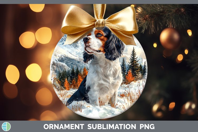 Winter Dogs Cavalier King Charles Spaniel Ornament Sublimati