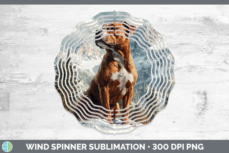 Winter Dogs Pit Bull Wind Spinner Sublimation Spinner Design