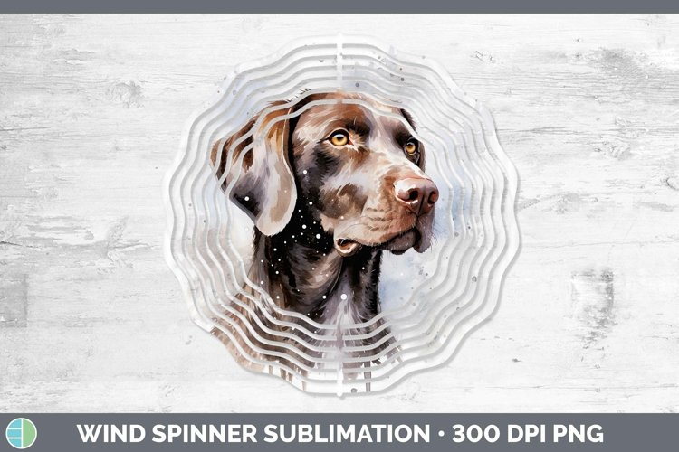 Winter Dogs Shorthaired Pointer Wind Spinner Sublimation Spi