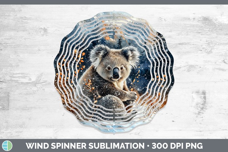 Winter Exotic Animals Koala Wind Spinner Sublimation Spinner