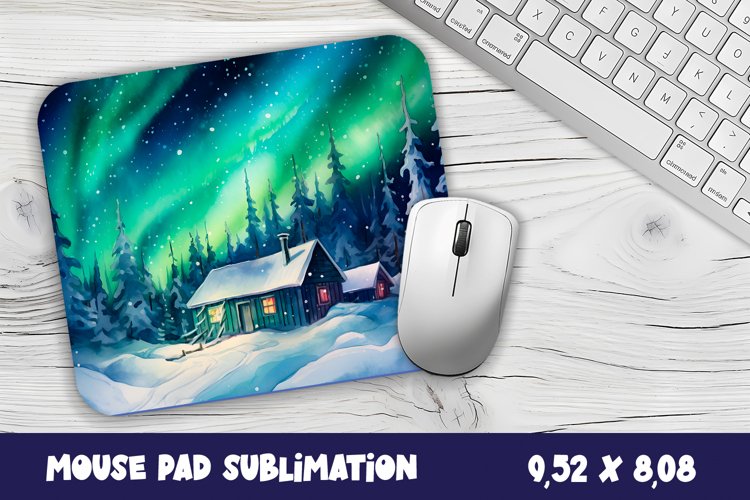 Winter Forest Mouse Pad Sublimation Design | (2987695)