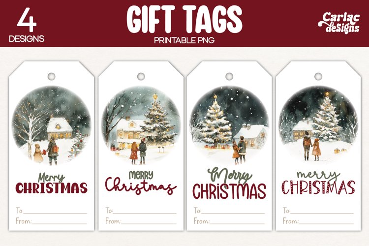 Christmas Gift Tags, Merry Christmas Printable Tags