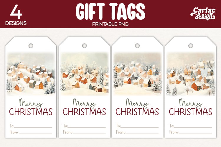 Christmas Gift Tags, Merry Christmas Printable Tags