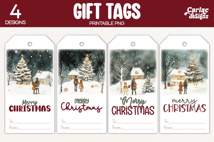 Christmas Gift Tags, Merry Christmas Printable Tags