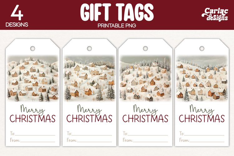 Christmas Gift Tags, Merry Christmas Printable Tags